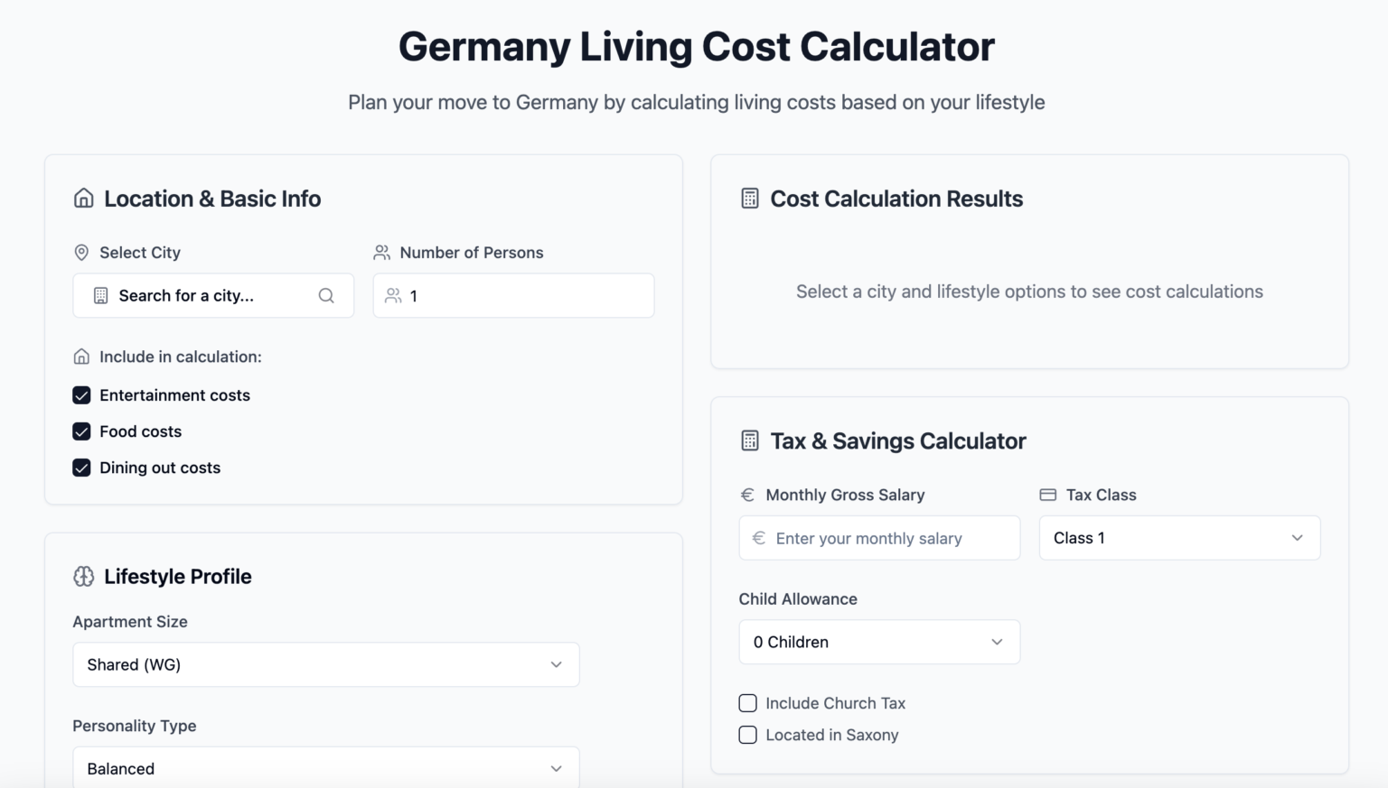 Germany Living Cost Calculator: The Ultimate Tool to Plan Your Move to ...